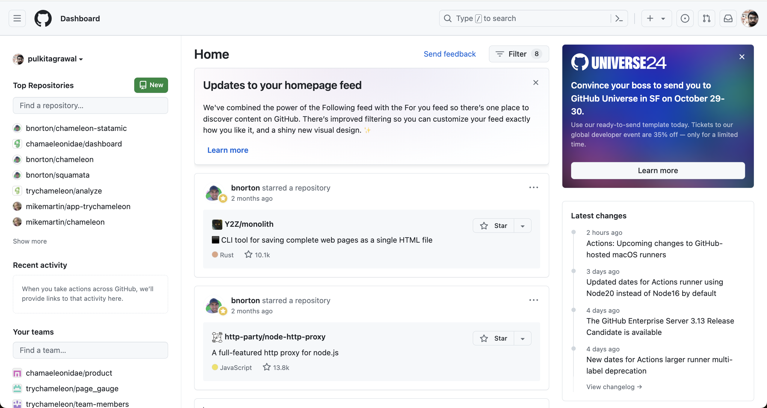 GitHub's Event Promotion Card | Chameleon