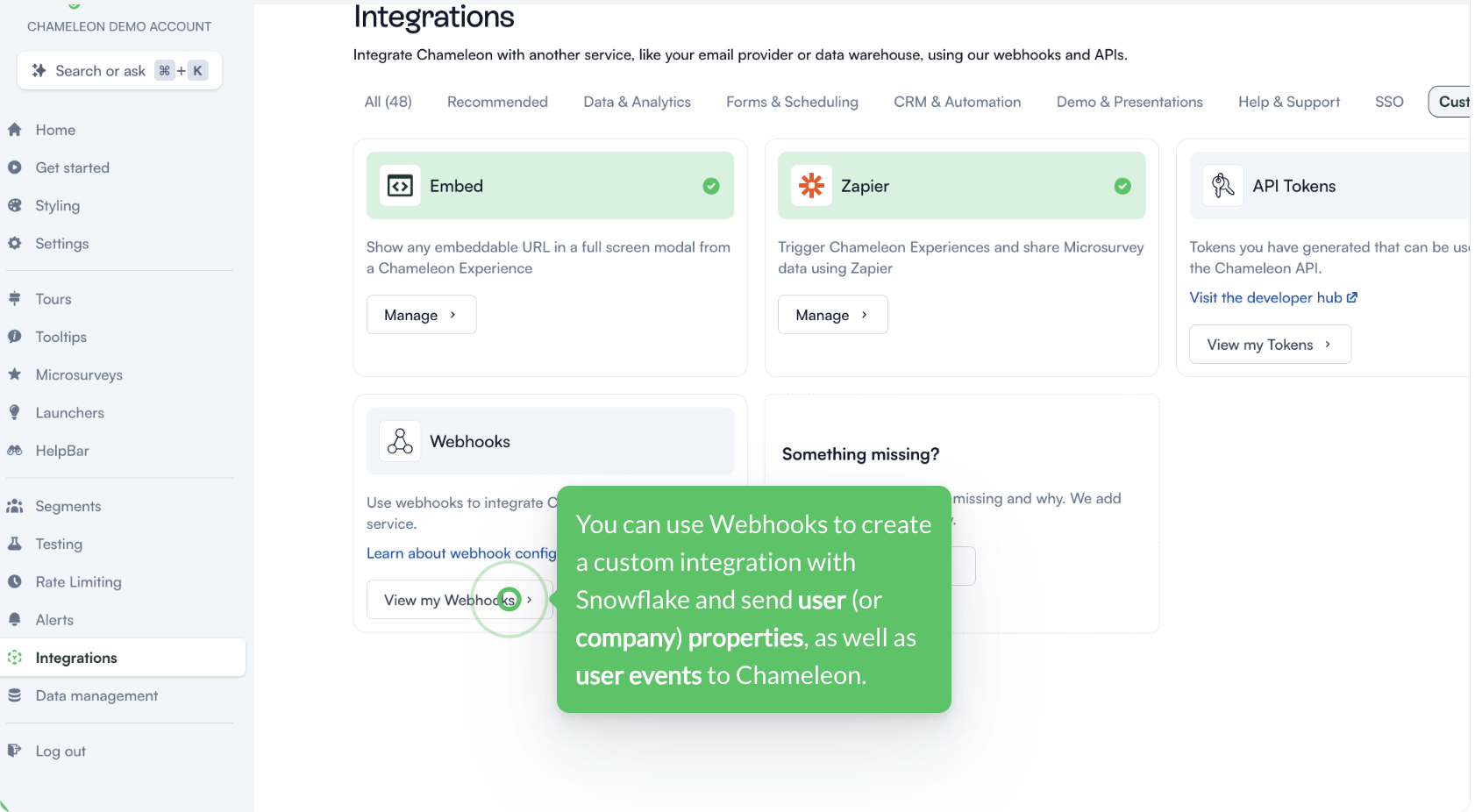 Interactive Demo Hub | Chameleon