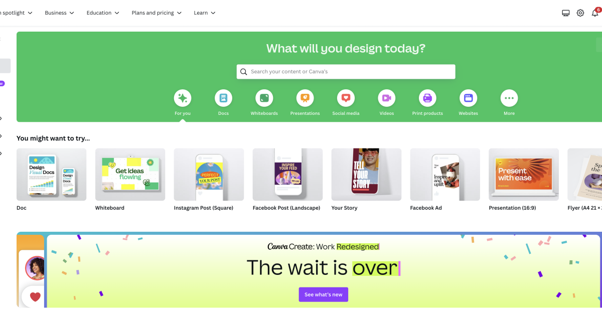 Canva's Product Launch In-Line Banner | Chameleon