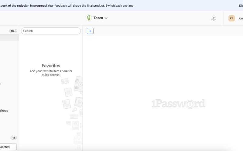 1Password's Redesign "Sneak Peek" Banner | Chameleon