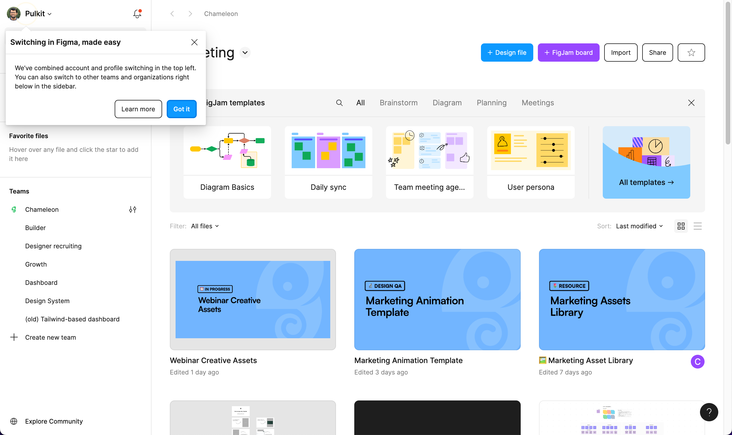 Figma's Redesign Modal | Chameleon