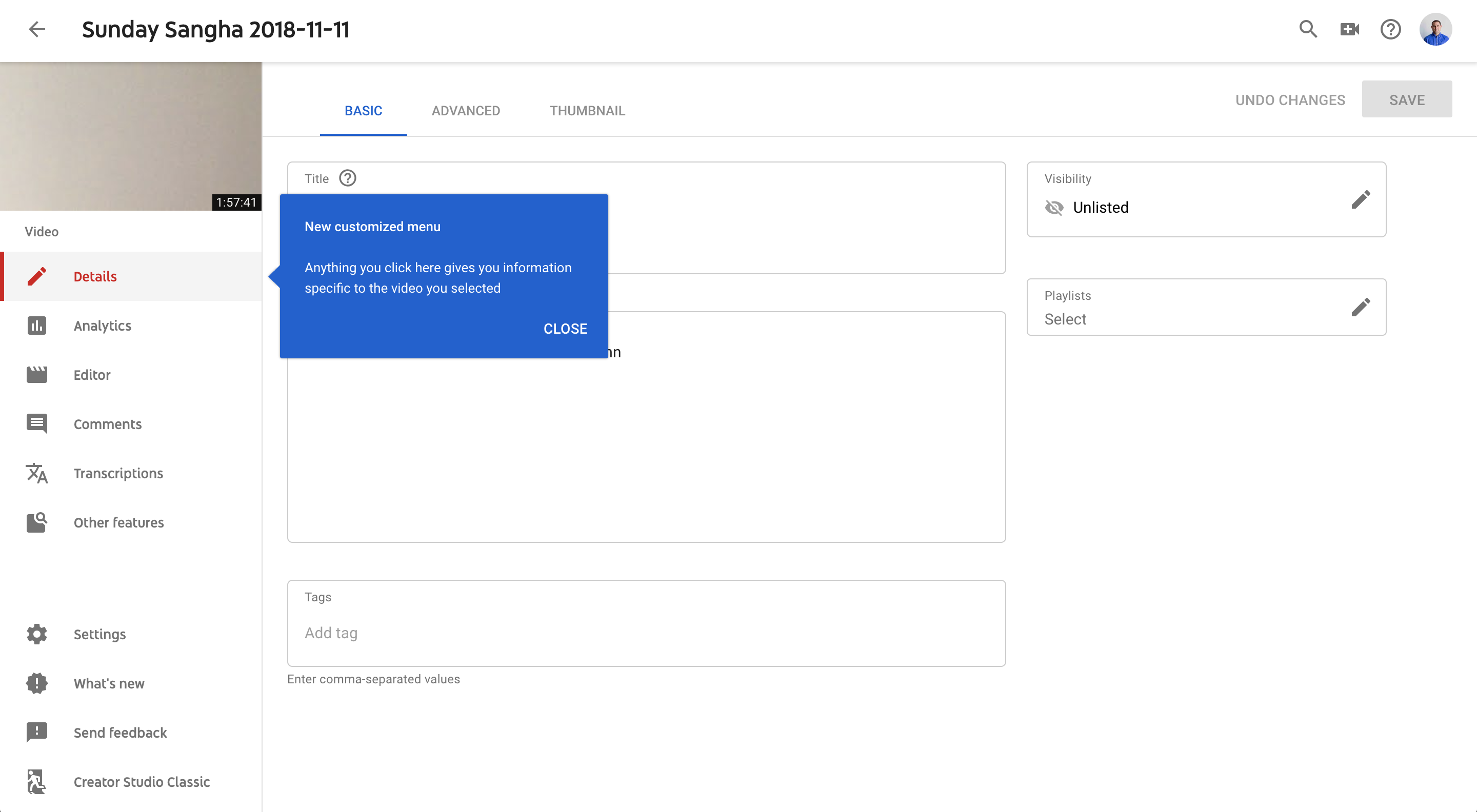 YouTube Interface Redesign Tooltip | Chameleon